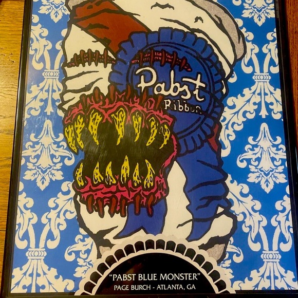 pabst blue ribbon monster | Art | Pabst Blue Ribbon Monster Poster Like ...